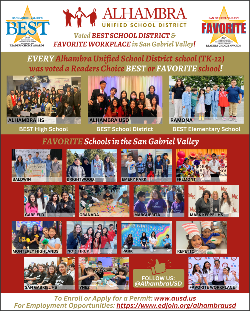 AUSD and Every School in our District Voted as a San Gabriel Valley ...